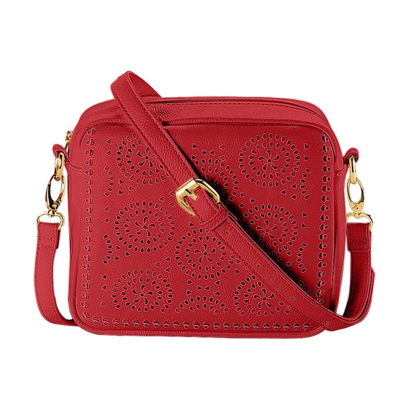 Dr. Leonard's | Bags | Womens 0 Pu Cut Out Floral Shoulder Bag | Poshmark